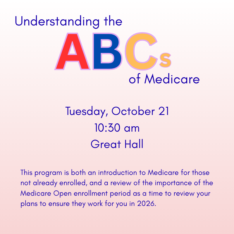 Norfolk Library | Understanding the ABCs of Medicare