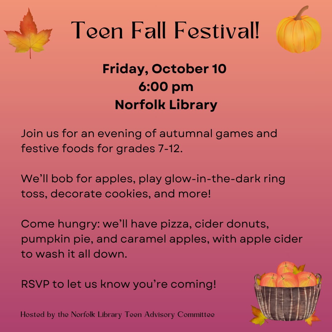 Norfolk Library | Teen Fall Festival